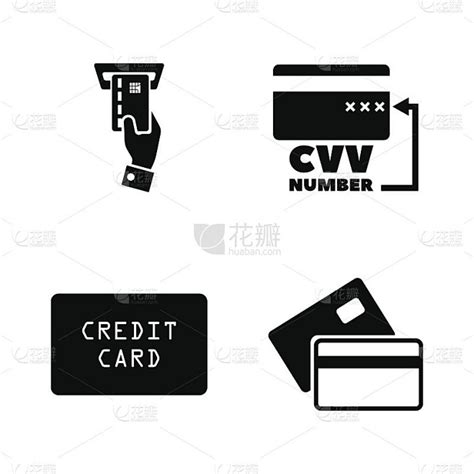 信用卡简单相关矢量图标