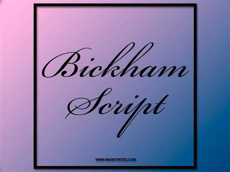 Bickham Script Pro Download Free Font