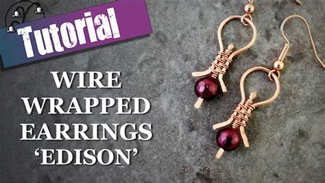 Wire Wrapped Earrings Tutorial Features Hammered Wire Ends The Beading Gem