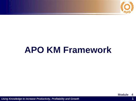 Ppt Apo Km Framework Dokumentips