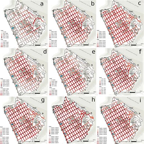 Geographic Representation Of Centrality Measures For Streets In The Download Scientific Diagram