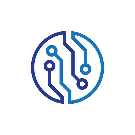 Abstract Circuit Board Technology Vector Icon Web Site Design Logo App Computer Network