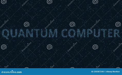 Quantum Computer Text Consisting Of Many Symbols On Computer Monitor