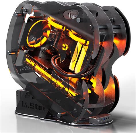 Megapc Upgraded Open Frame Mid Tower Micro Atx Mini Itx Gaming Pc Case Tempered