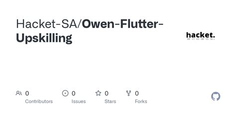 Github Hacket Saowen Flutter Upskilling