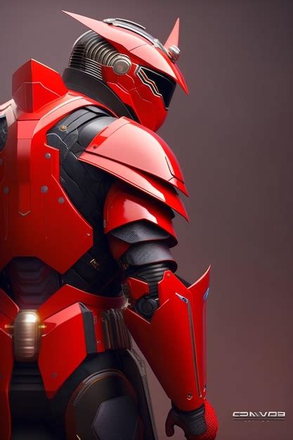 premium ai image warrior robot