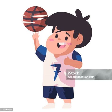 농구 플랫 컬러 고립 된 배경 벡터 일러스트레이션에서 드리블과 촬영에 공을 들고 아이 아이들 경쟁에 대한 스톡 벡터 아트 및 기타 이미지 Istock