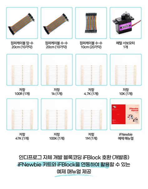 인디프로그 Ifnewbie 아두이노 입문 초보 교육용 코딩 키트