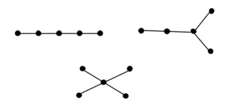 Discrete Mathematics Drawing All Non Isomorphic Trees With N 5 Vertices Mathematics