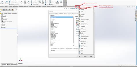 Design Tech Academy Customized Tab Toolbar In Solidworks