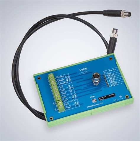 M8 Gpio Breakout Board M8 M8 Ip67 Cable 1m Kit Lucid M8 Gpio Breakout Board M8 M8 Ip67 Cable 1m Kit Lucid