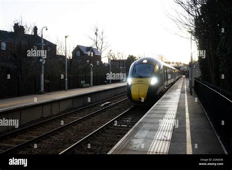 Great Western Railway Class 800 Iet Train At Evesham Station Early