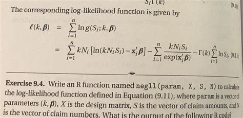 Solved The Corresponding Log Likelihood Function Is Given By Chegg