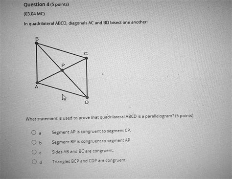 solved question 4 5 points 03 04 mc in quadrilateral abcd