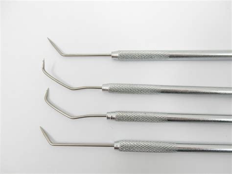 Scriber Set 4 Pieces Different Shapes Hooks Marks Miniatures Scriber Set 4 Pieces Different Shapes Hooks Marks Miniatures