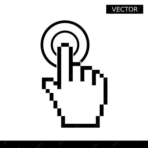 Premium Vector Hand Cursor Index Finger Icon Click Moving Vector