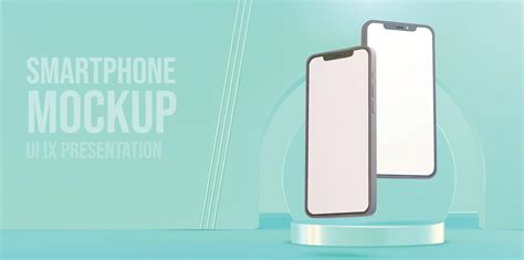 Smartphones Mockup Ui Ux Presentation Scene 16144503 Vector Art At Vecteezy