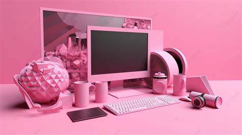 분홍색 배경에서 3d 렌더링의 컴퓨터 소프트웨어 개념 디지털 3d 검색 3d 인터넷 3d 배경 일러스트 및 사진 무료 다운로드 Pngtree