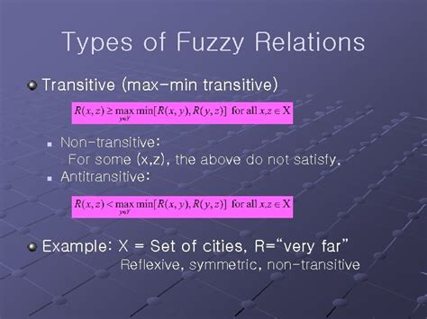 Fuzzy Relations Review Fuzzy Relations Crisp Relation Definition