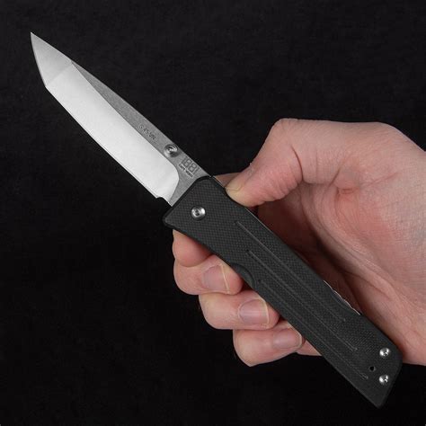 1881 Knife Works Route 66 Black G10 Tanto Folding Pocket Knife
