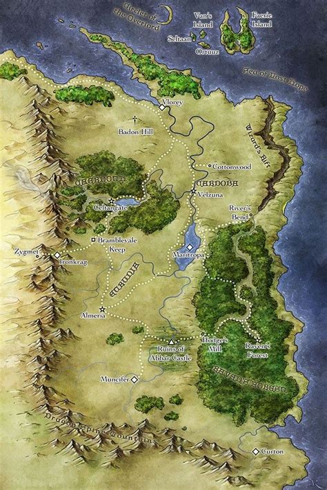 Map Of The Fantasy World Of Calliome From Wings Of Twilight Fantasy