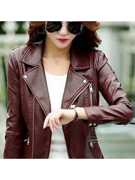 Jual Jaket Semi Kulit Wanita Untuk Motor Anti Air Dan Angin Jaket Turing Wanita Jaket Kulit