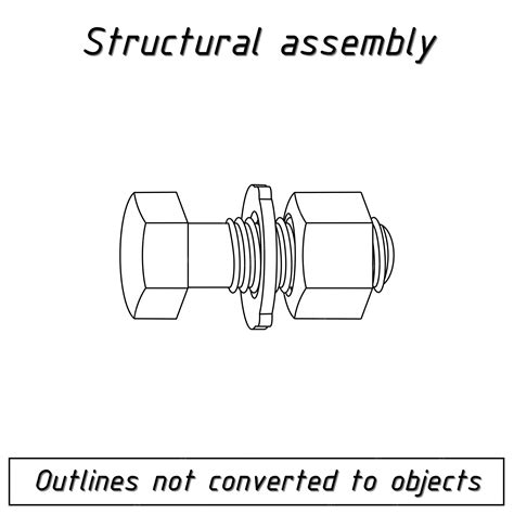 Premium Vector Structural Assembly Bolt Blueprint Outline