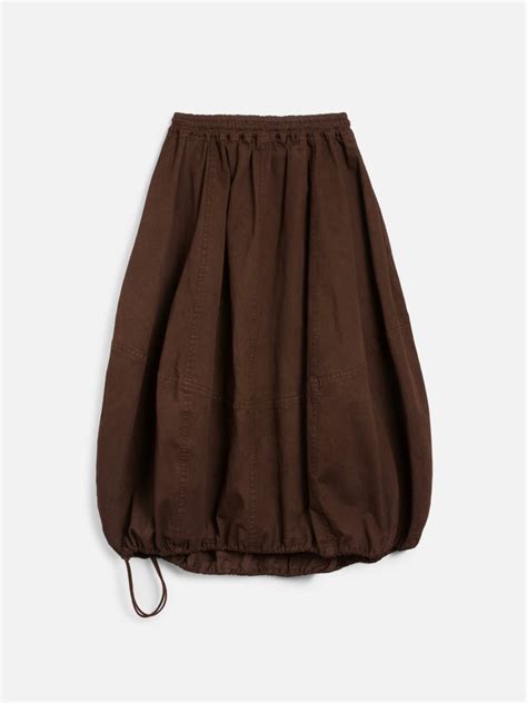 Ymc Women Parachute Skirt In Brown Array Store London