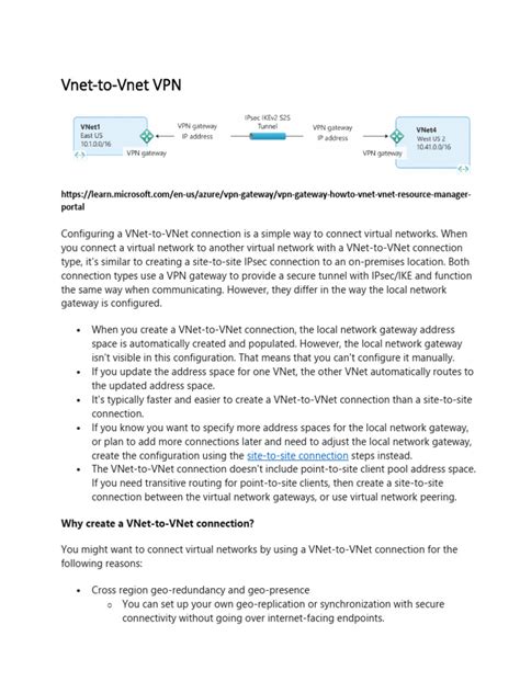Vnet To Vnet Vpn Pdf Ip Address Computer Network