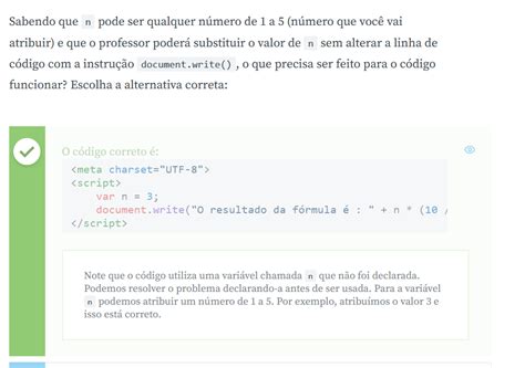 Dúvida no enunciado e o que foi feito no exercício JavaScript e HTML
