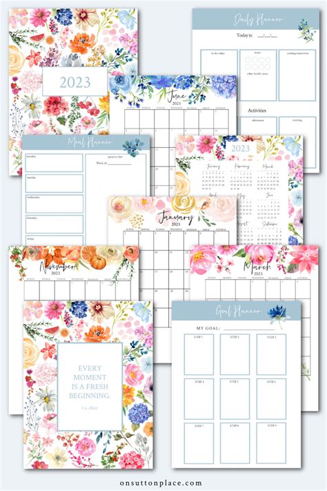 2023 Free Printable Calendar With Planner Pages On Sutton Place