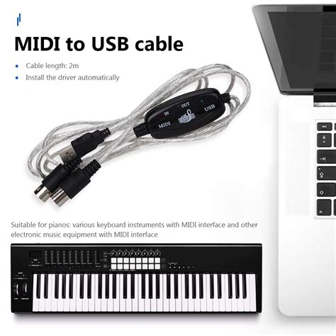 Usb In Out Midi Adapter Cable Pc To Music Electron Grandado