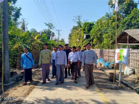 ၇၈ နှစ်မြောက်ပြည်ထောင်စုနေ့ကို ကြိုဆိုဂုဏ်ပြုသောအားဖြင့် ကြို့ကုန်းကျေးရွာ ကွန်ကရစ်လမ်းဖွင့်ပ