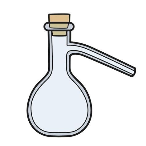 Distilling Flask Drawing