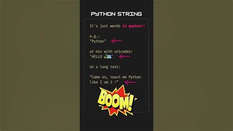 Python Strings Explained Like Youre 3 🍼 Python Pythonprogramming