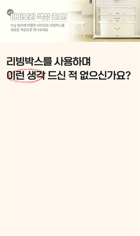 이지오프 대용량 리빙박스 2개 한샘몰