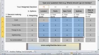 Military Decision Matrix Example