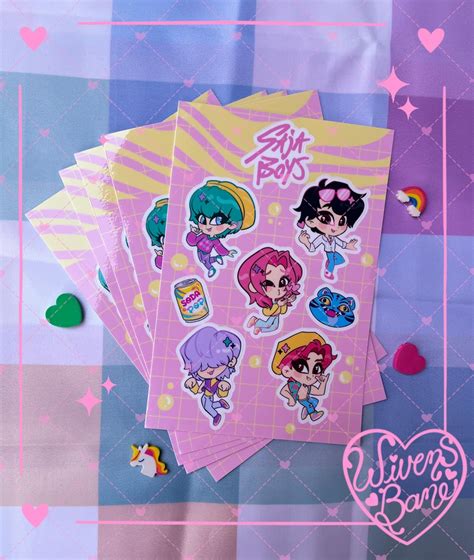 Bubbly K Pop Sticker Sheet Etsy Uk