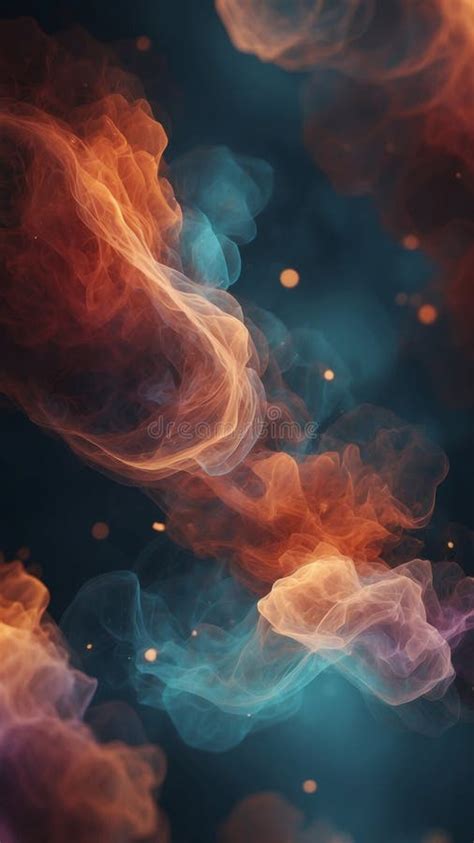 Dramatic Glowing Digital Cloud Computing Data Flow Visualization Stock