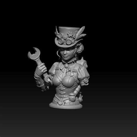 👧 Girl Steampunk・ Obj File For 3d Printing・cults