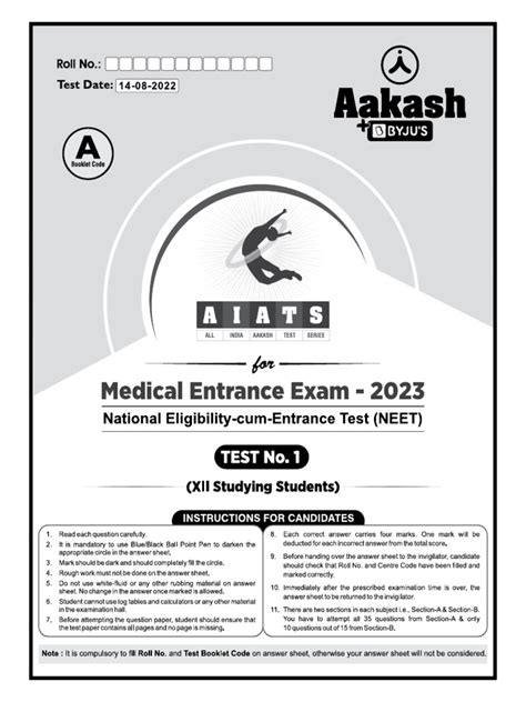 Aiats Class 12th Code A 2022 2023 Pdf Acid Amine