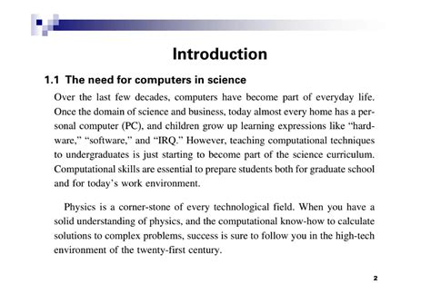 Ch1importance Of Computers In Physics The Nature Of Computer Simulations Chap1pdf