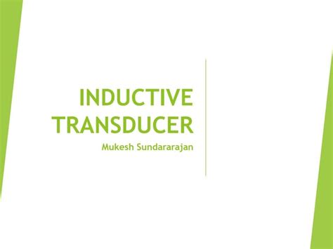 Inductive Transducers Biosensors And Transducers Ppt