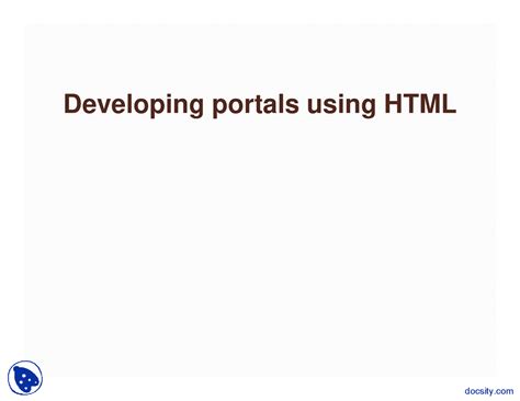 Html Computer Science And Engineering Lecture Slides Docsity