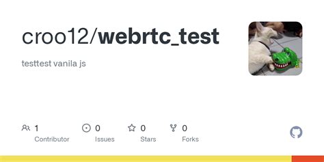github croo12 webrtc test testtest vanila js