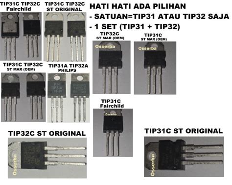 Tip31c Tip32c Tip31 Tip32 Pnp Npn Transistor Lazada Indonesia