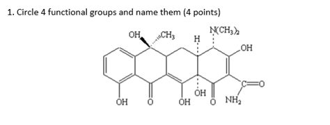 solved 1 circle 4 functional groups and name them 4