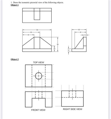 Draw The Isometric Pictorial View Of The Following Chegg