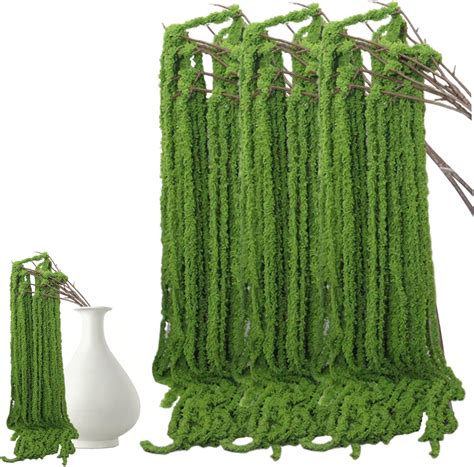 Cnafgbgg 5pcs Amaranthus Artificial Flower Lifelike Hanging Dried Flowers 51 Inch