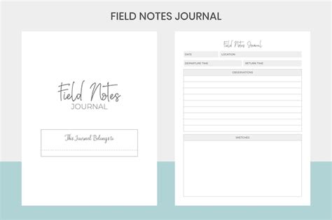 Premium Vector Field Notes Journal Kdp Interior